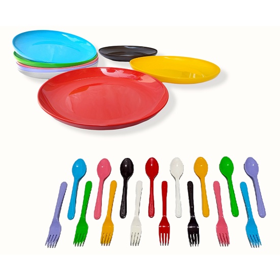 Jual Hoyaplast 1 Set (Piring, Sendok, Garpu) | Shopee Indonesia