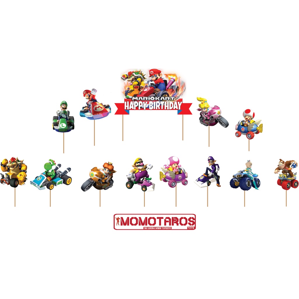 Jual Topper cake Super mario Kart set | Shopee Indonesia