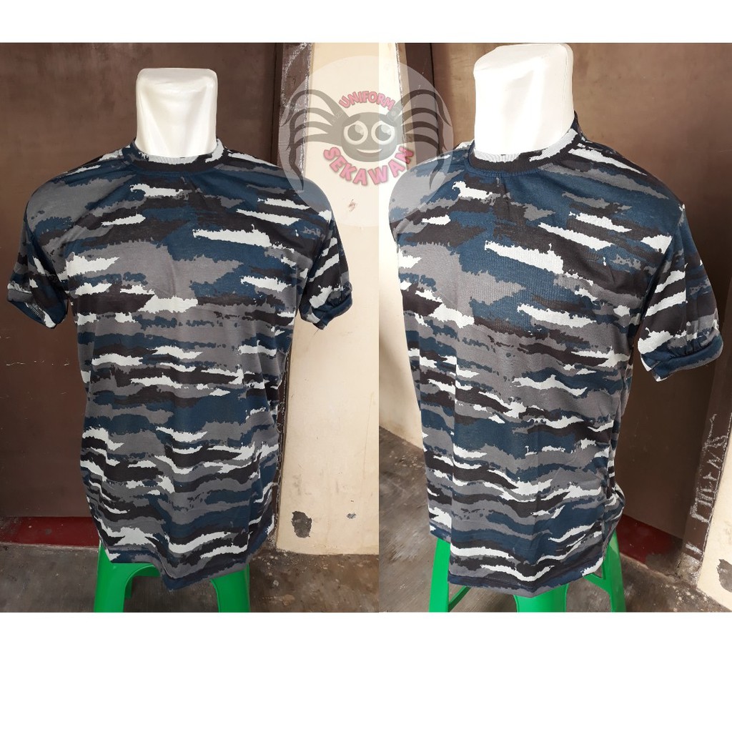 Jual Kaos Loreng Kapal TNI AL Kaos Oblong Loreng Marinir | Shopee Indonesia