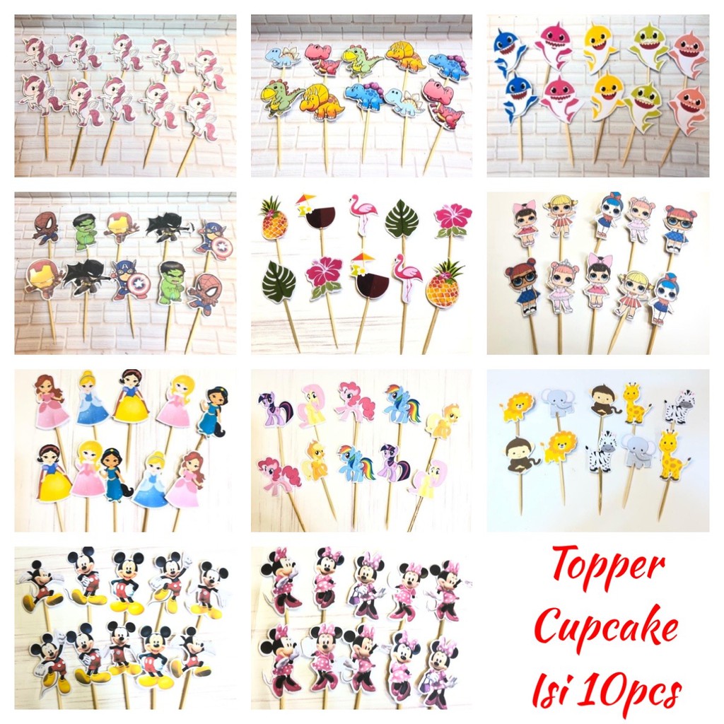 Jual TOPPER CUPCAKE ISI 10PCS | Shopee Indonesia