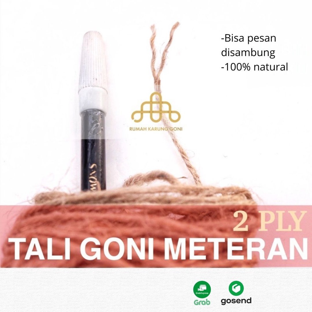 Jual Tali Rami Tali Goni 2 Ply Meteran - Tali Rami 1 MM Kerajinan ...