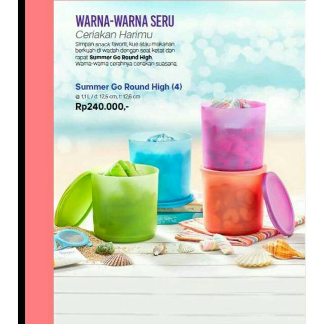 Jual Tupperware summer go round (4pcs) | Shopee Indonesia