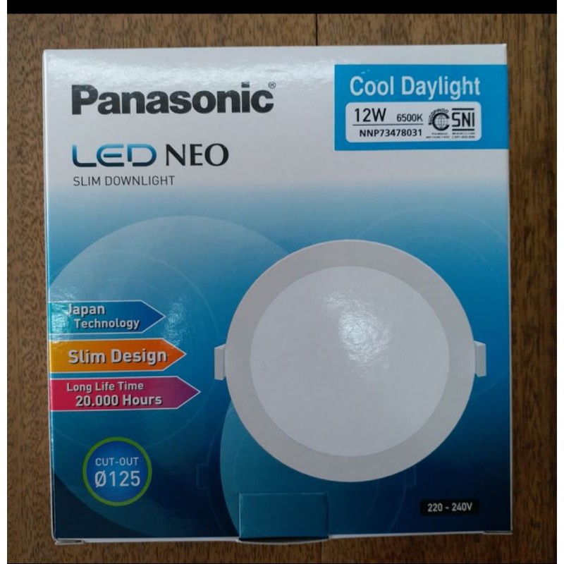 Jual Panasonic Lampu Led Downlight Panel 12W 12 Watt Putih | Shopee ...