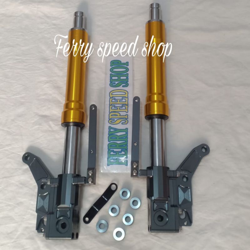 Jual Shock depan double disc Aerox 155 / Shock usd nui racing Aerox 155 ...