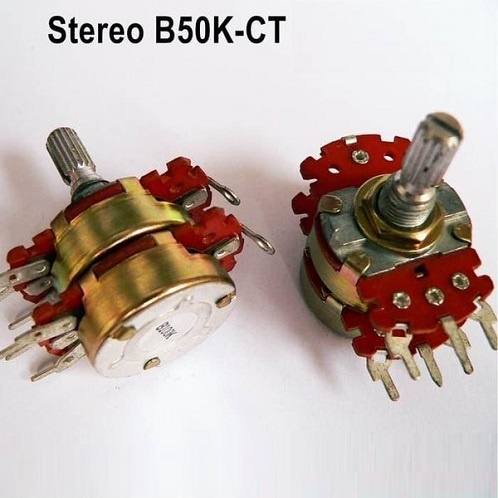 Jual Potensio Stereo CT B50K Besar Potentiometer Stereo 6P 6 Kaki 50K B ...