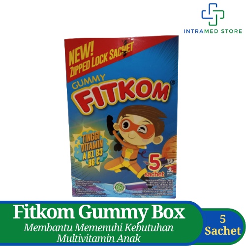 Jual Fitkom Gummy Box Isi 5 Sachet - Suplemen Multivitamin Anak ...