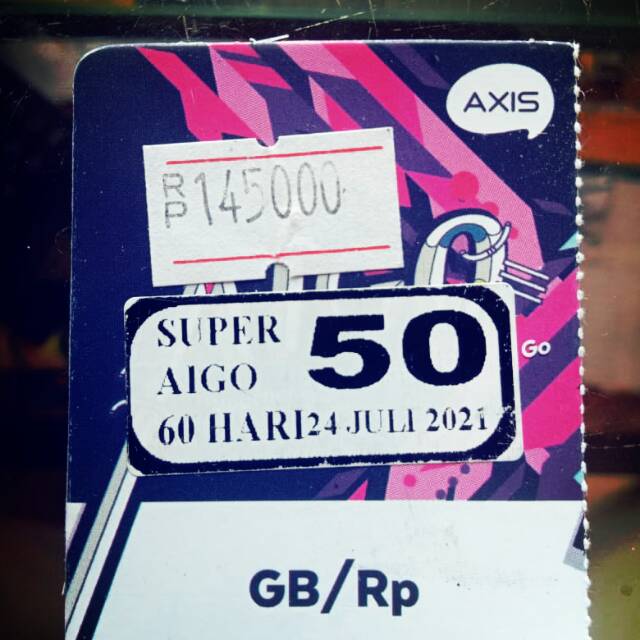 Jual Voucer Axis Super Aigo 50 GB 2bulan (60hari) | Shopee Indonesia