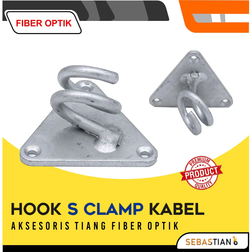 Jual Hook S clamp Hook pengait S Clamp Kabel Fiber Optic | Shopee Indonesia