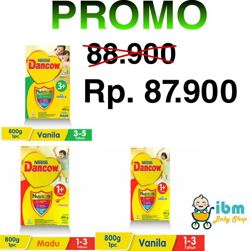 Jual DANCOW 1+ Madu 750gr/Dancow 1+ Vanila 750gr / Dancow 3+ madu 750gr ...