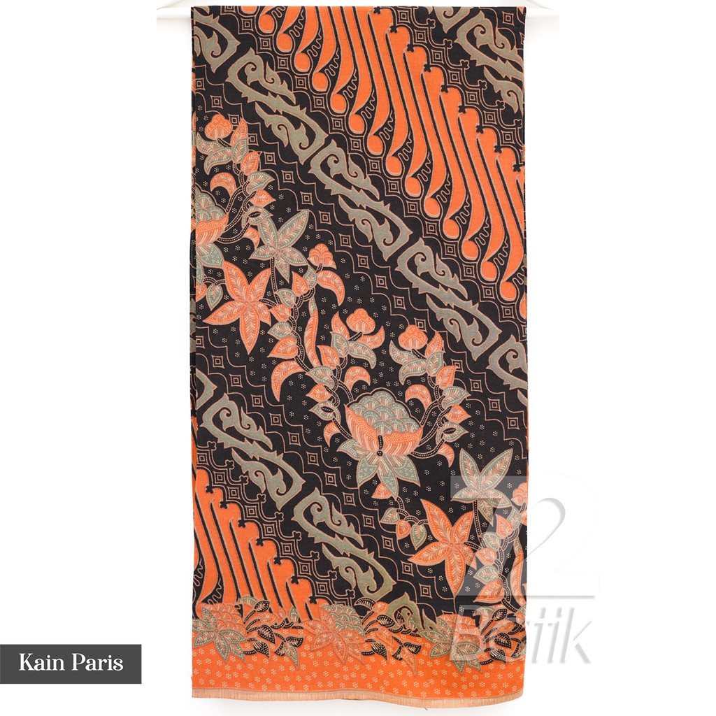 Jual KAIN BATIK PREMIUM Bahan Paris Motif Parang Warna Orange Oren ...