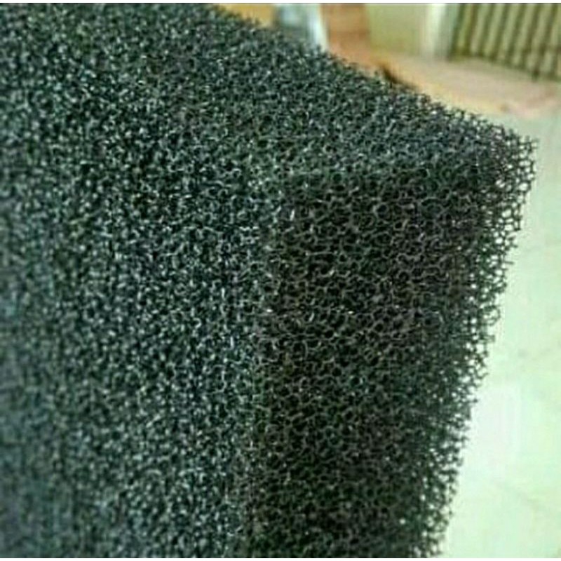 Jual Biofil Biofoam Bio sponge Busa hitam filter uk 100x50x5 cm ...