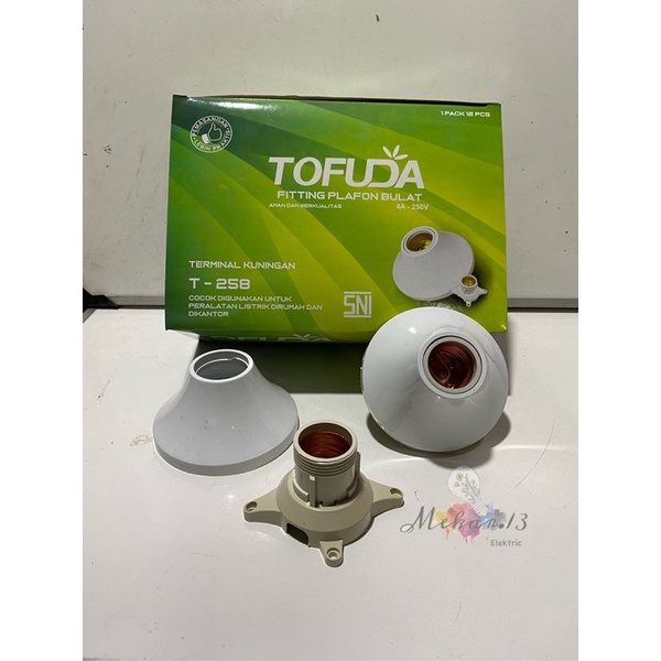 Jual Fitting Plafon Bulat Tofuda / Fitting Lampu T-258 Tofuda | Shopee ...