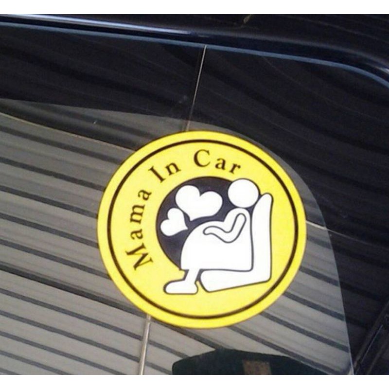 Jual Stiker Decal Mobil Ibu Hamil / Pregnant Woman On Board Safety Sign ...