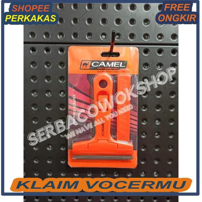 Jual CAMEL PORTABLE SCRAPER PISAU PEMBERSIH KACA UBIN LANTAI + REFILL ...