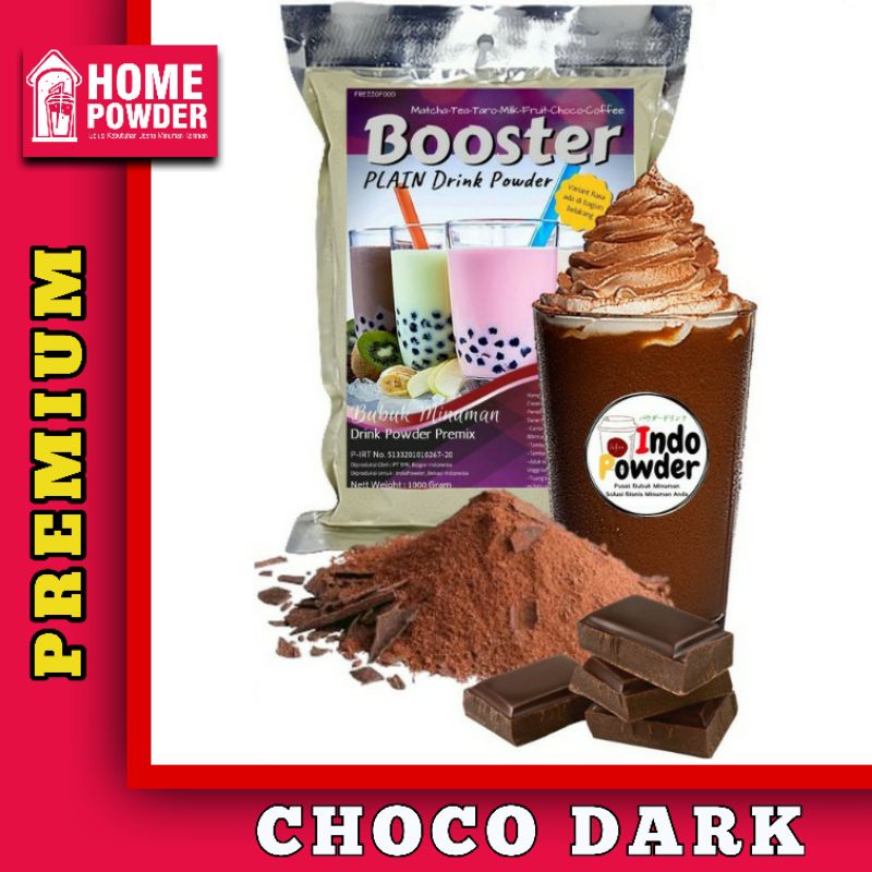 Jual Bubuk Minuman PREMIUM Drink Powder BOOSTER Dark Choco 1kg Minuman ...