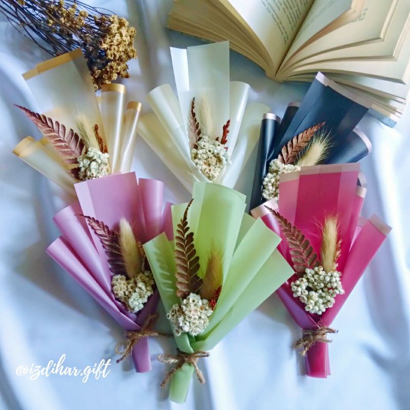 Jual Mini Buket Bunga Kering | Mini Bouquet| Dried Flowers | WAJIB ...
