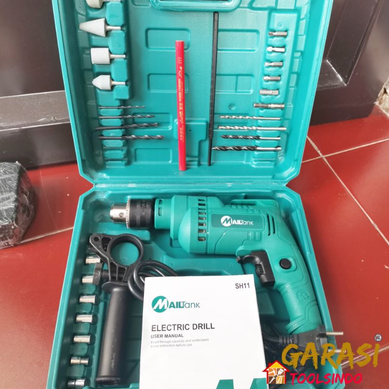 Jual mesin bor set koper 13mm Mailtank Sh11 sh343 bor impact drill bor ...