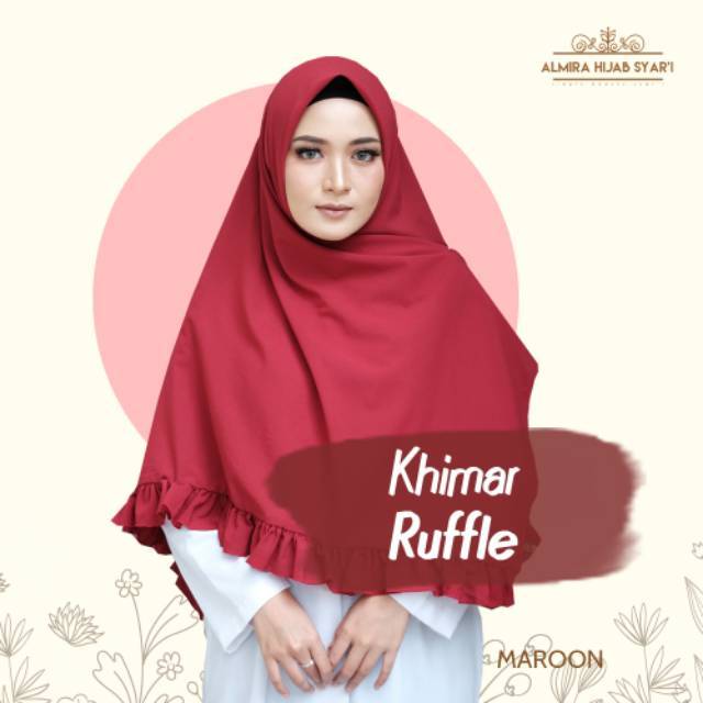 Jual Ruffle Khimar / Segiempat Diamond Italiano | Shopee Indonesia