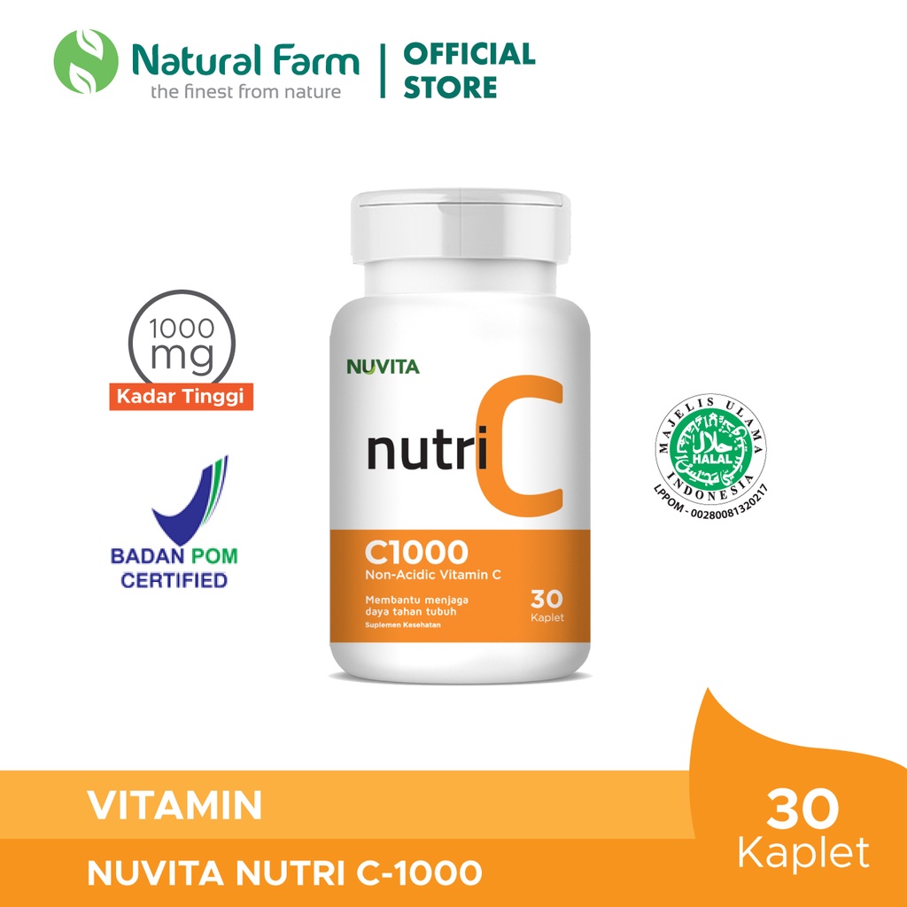 Jual Nuvita Nutri C 1000 mg - 30 Kaplet | Shopee Indonesia