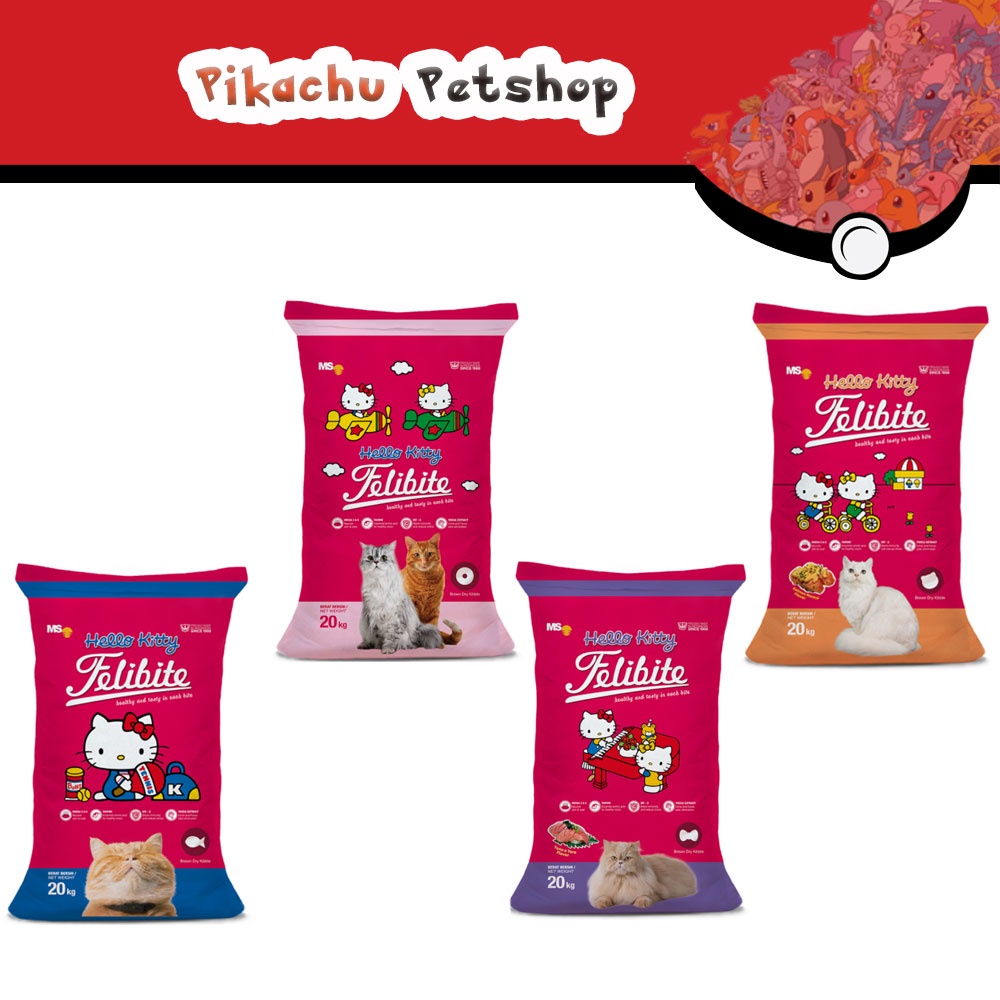 Jual Makanan Kucing Felibite Hello Kitty 20kg - all variant | Shopee ...