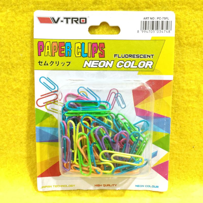 Jual Penjepit kertas NEON COLOR / Paper clips | Shopee Indonesia