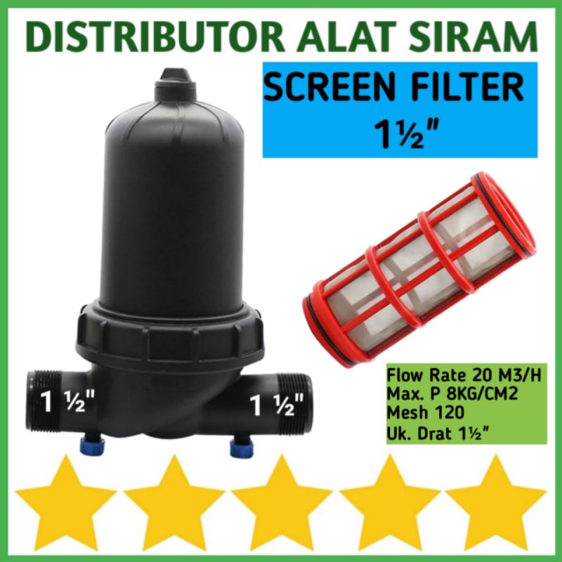 Jual SCREEN FILTER 1.5 INCH PENYARING AIR 1 1/2" FILTERISASI DISC ...