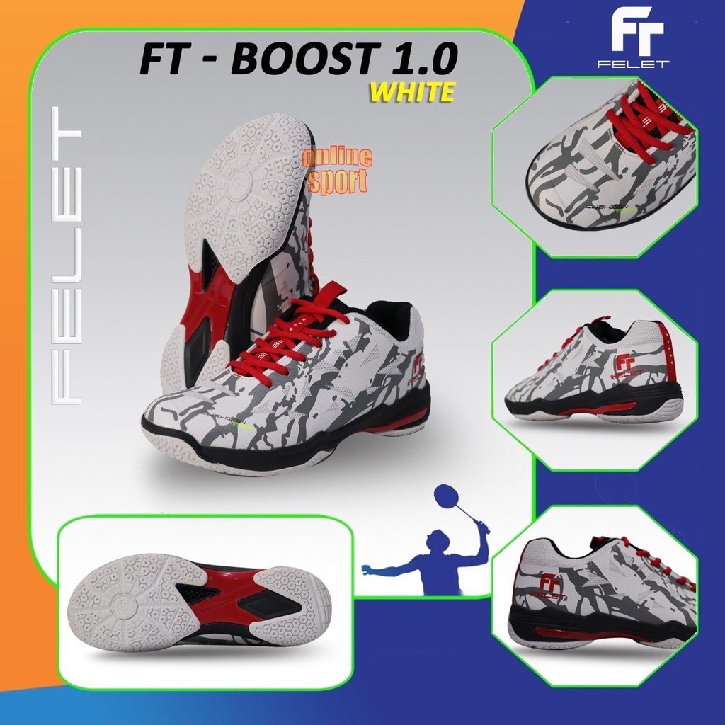Jual FELET Boost 1.0 New Color Sepatu Badminton (Original) | Shopee ...