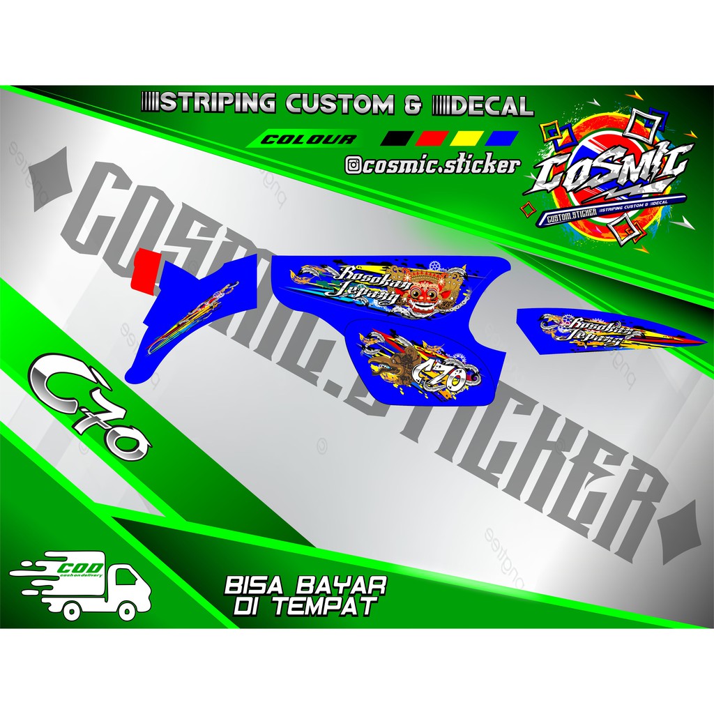 Jual STRIPING C70 STIKER DECAL VARIASI STICKER MOTOR C70/ OLONG BARONG ...