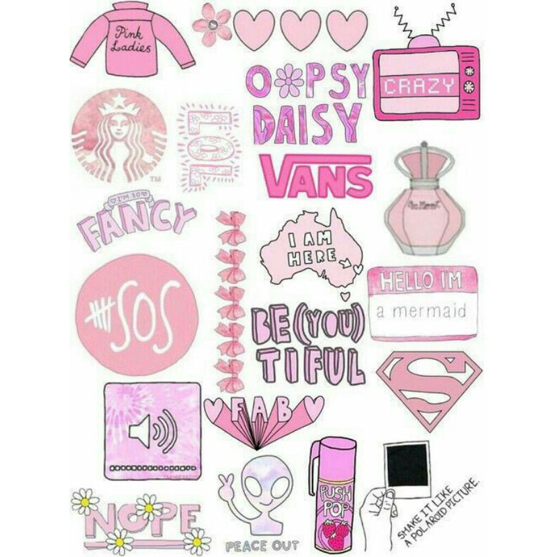 Jual Sticker Set - Pink Edition | Shopee Indonesia
