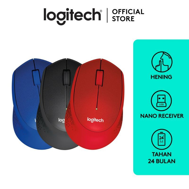 Jual Logitech M331 Wireless Silent Mouse Merah | Shopee Indonesia