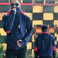 Jual JAKET NINJA GAIDEN NAVY MERAH BUKAN PARASUT | Shopee Indonesia