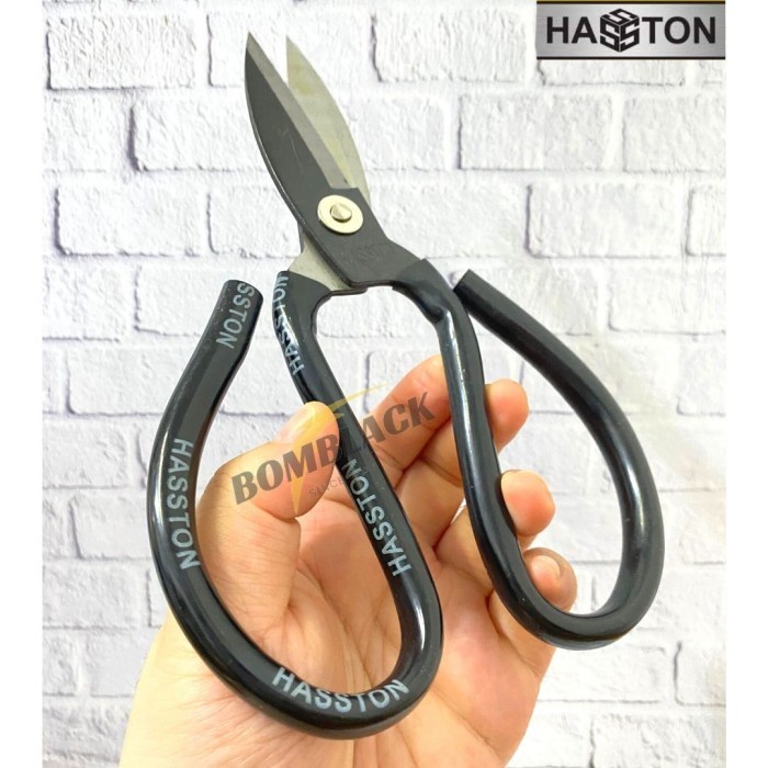 Jual HASSTON Gunting Kulit Tajam Kertas Kardus Kain Seng Kawat Karton ...