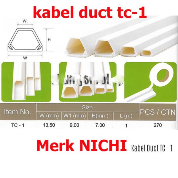 Jual Kabel Duct TC-1 1meter Ducting Cable Protector Tray Tc1 - kabel duck Limited | Shopee Indonesia