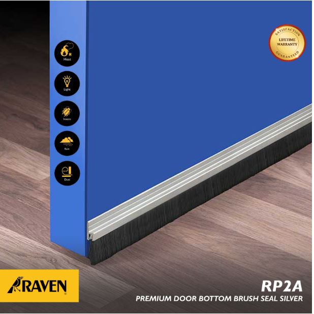 Jual RAVEN Door Bottom Brush Seal RP2A Silver 920mm – Penutup Celah ...