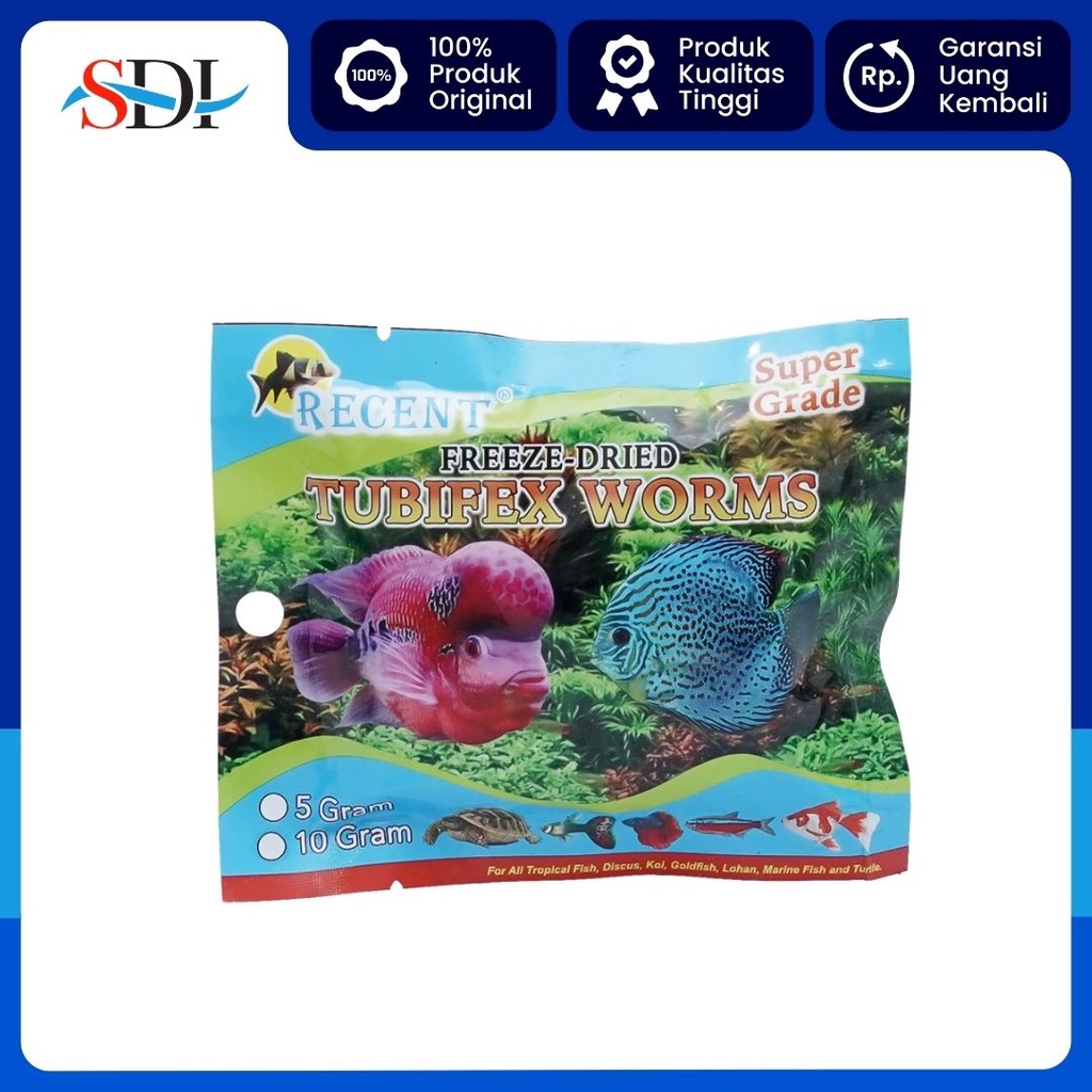 Jual MAKANAN IKAN CACING KERING TUBIFEX WORM 10GR | Shopee Indonesia