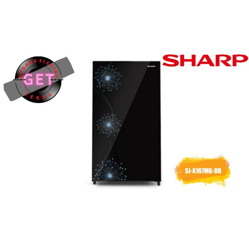Jual KULKAS 1 PINTU SHARP [SHINE MAGNEGLASS SERIES] LOW WATT ~ SJ-X167MG DB/DP (KOTA TEGAL ...