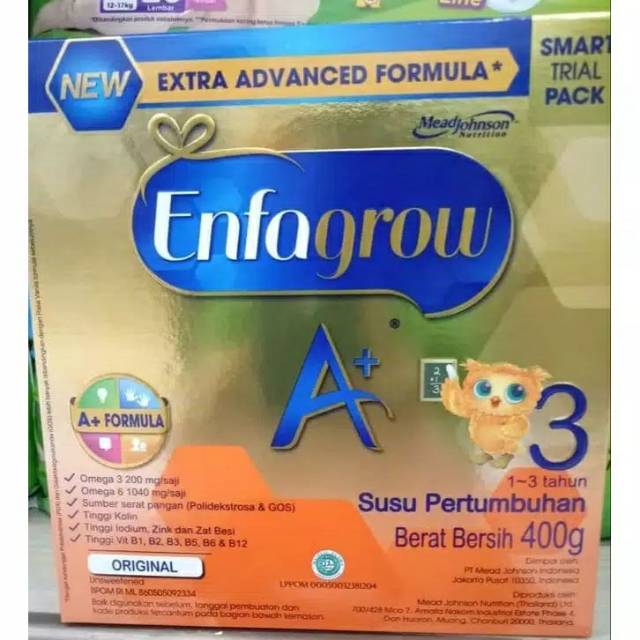Jual Enfagrow 3 A+ 400 gram untuk usia1-3 tahun original atau vanila ...