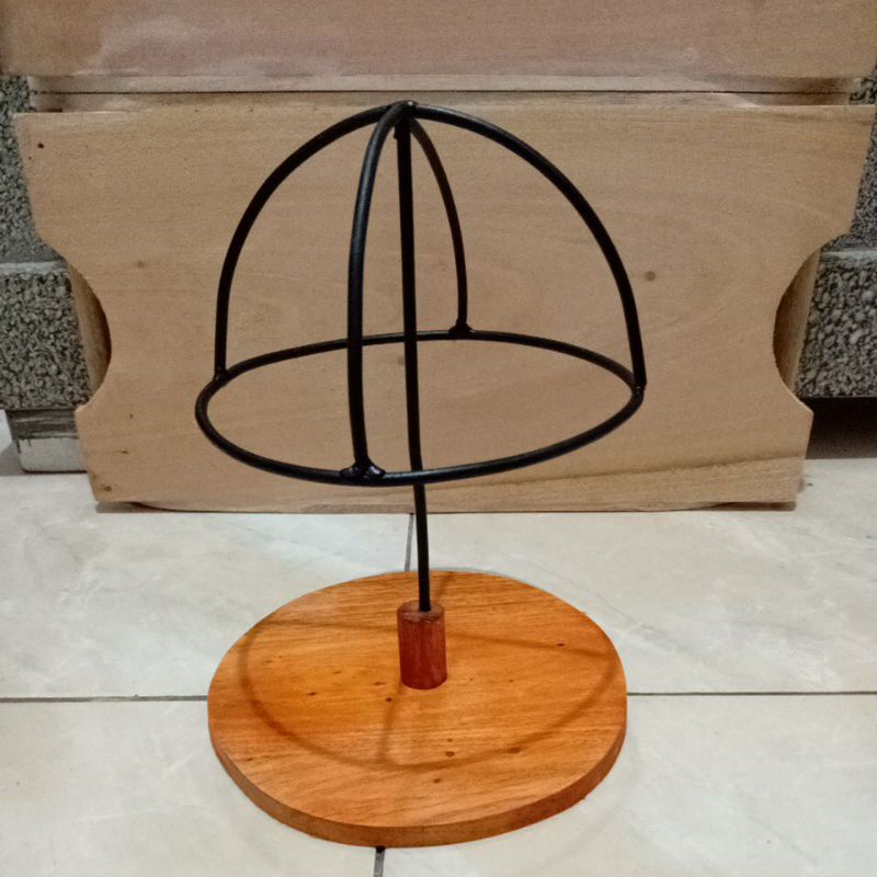Jual display tiang tempat kupluk topi dudukan Wig stand hairclip ...