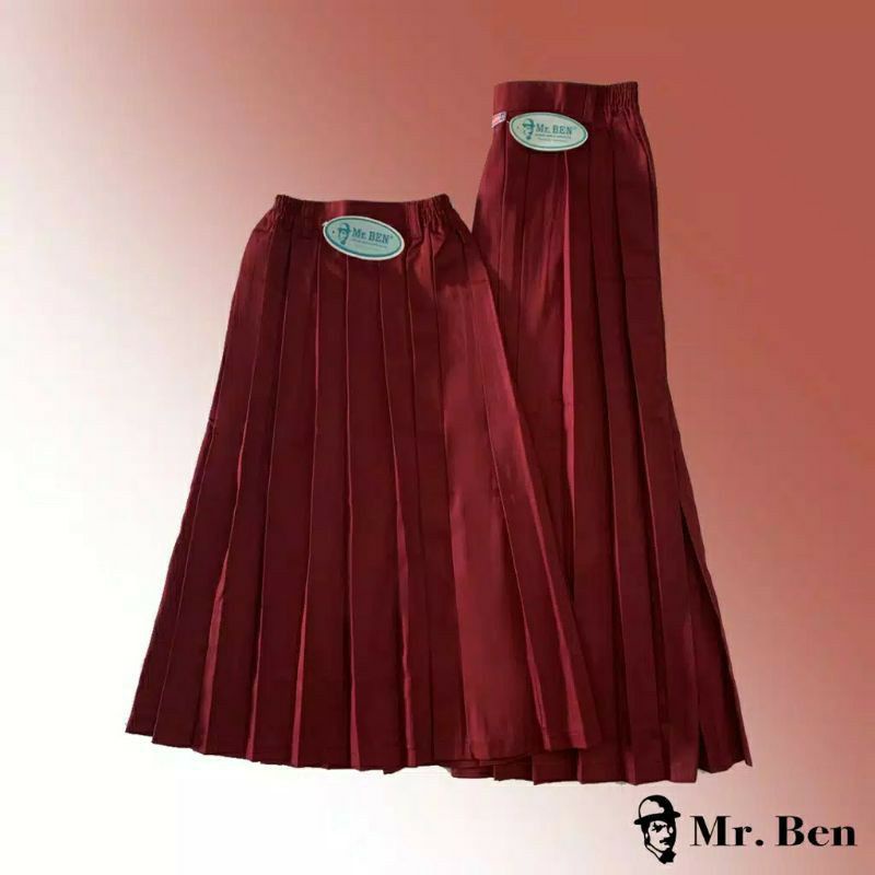 Jual ROK SD MERAH PANJANG LIPAT-LIPAT / SERAGAM SEKOLAH MR.BEN | Shopee ...