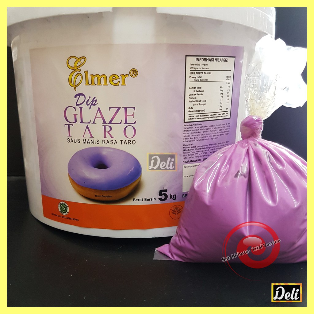Jual Elmer Dip Glaze Taro Selai Taro / Selai Talas Repack Timbangan ...