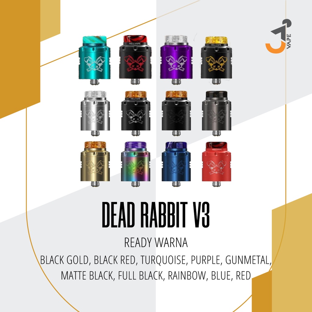 Jual DEAD RABBIT V3 RDA 24MM AUTHENTIC BY HELLVAPE FOR ATOMIZER ...