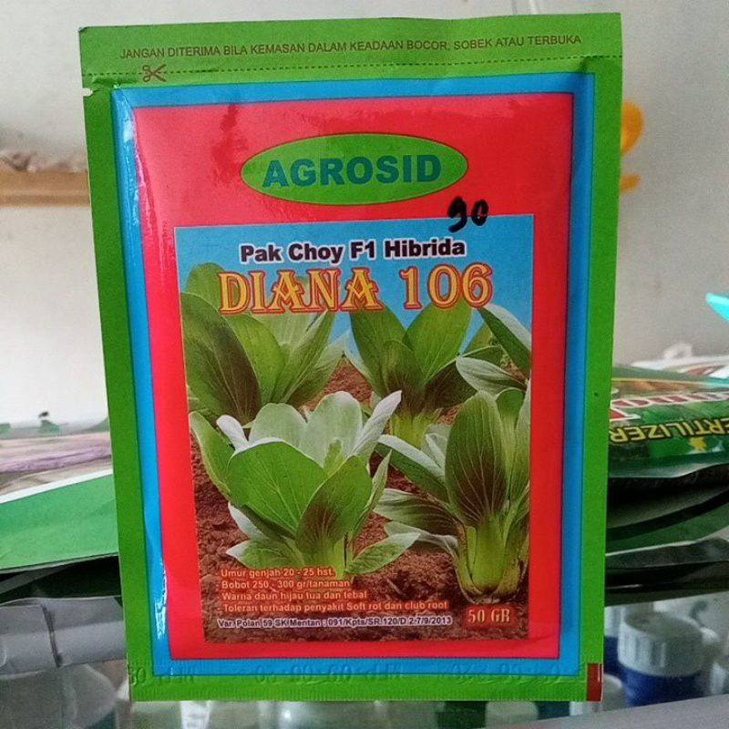 Jual BENIH PAK CHOY F1 HIBRIDA DIANA 106 AGROSID 50 GRAM | Shopee Indonesia