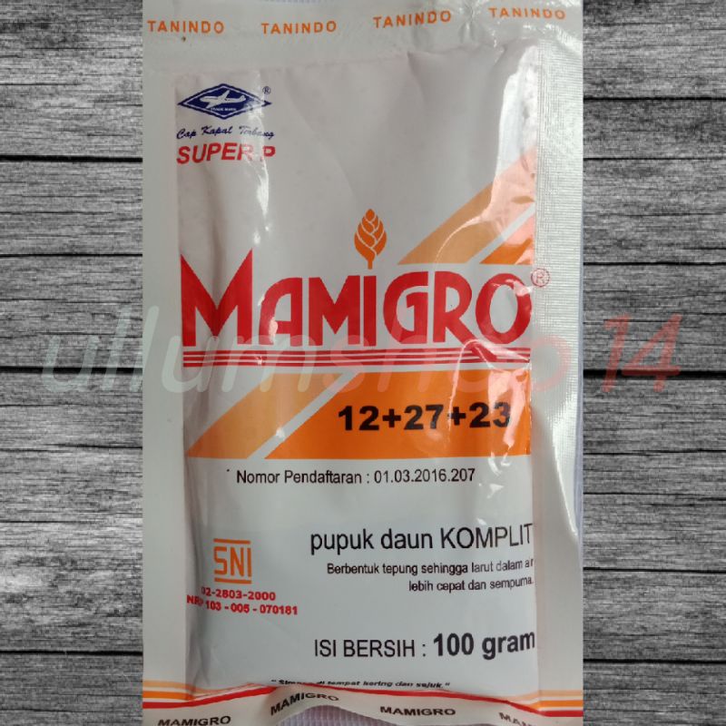 Jual Mamigro pupuk daun komplit (12+27+23) 100 gram | Shopee Indonesia