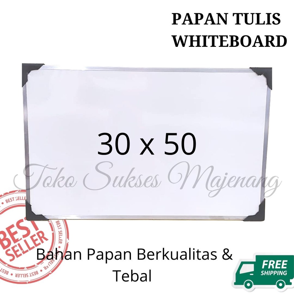 Jual PAPAN TULIS PUTIH 30X 50 FREE BUBLE WRAP/ WHITE BOARD 30x50 ...