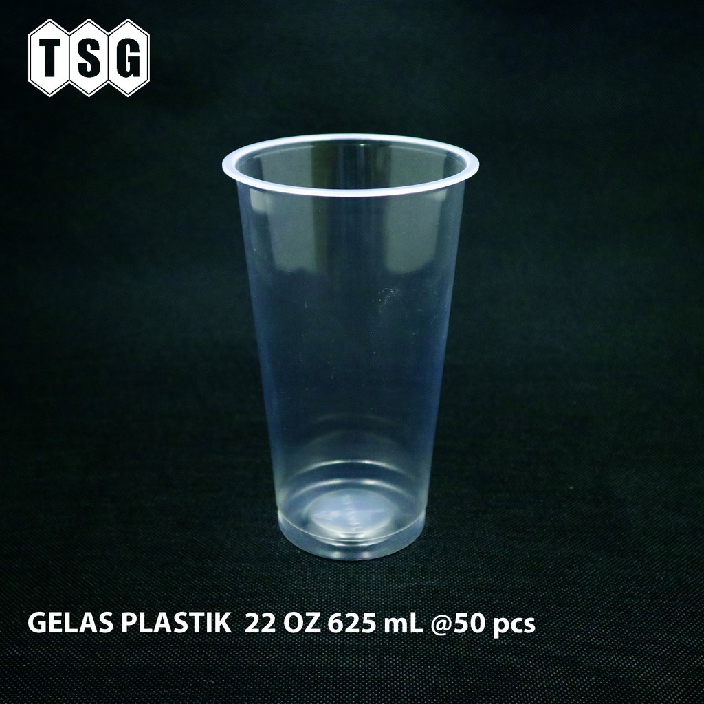 Jual Gelas Cup Plastik PREMIUM 22 Oz 625 mL @50 PCS | Shopee Indonesia