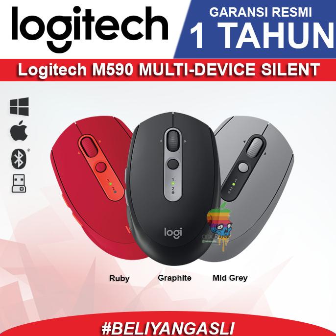 Jual Logitech M590 Silent Multi-Device Wireless Mouse - Garansi Resmi ...