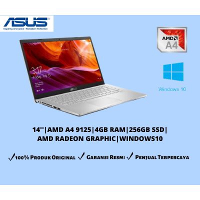 Jual ASUS M409BA AMD A4 9125 4GB RAM 256GB SSD AMD RADEON WINDOWS 10 ...