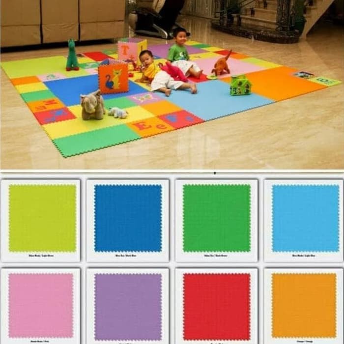 Jual Matras Karpet Puzzle Edumats Polos Ukuran 61x61cm 61PW DP | Shopee ...