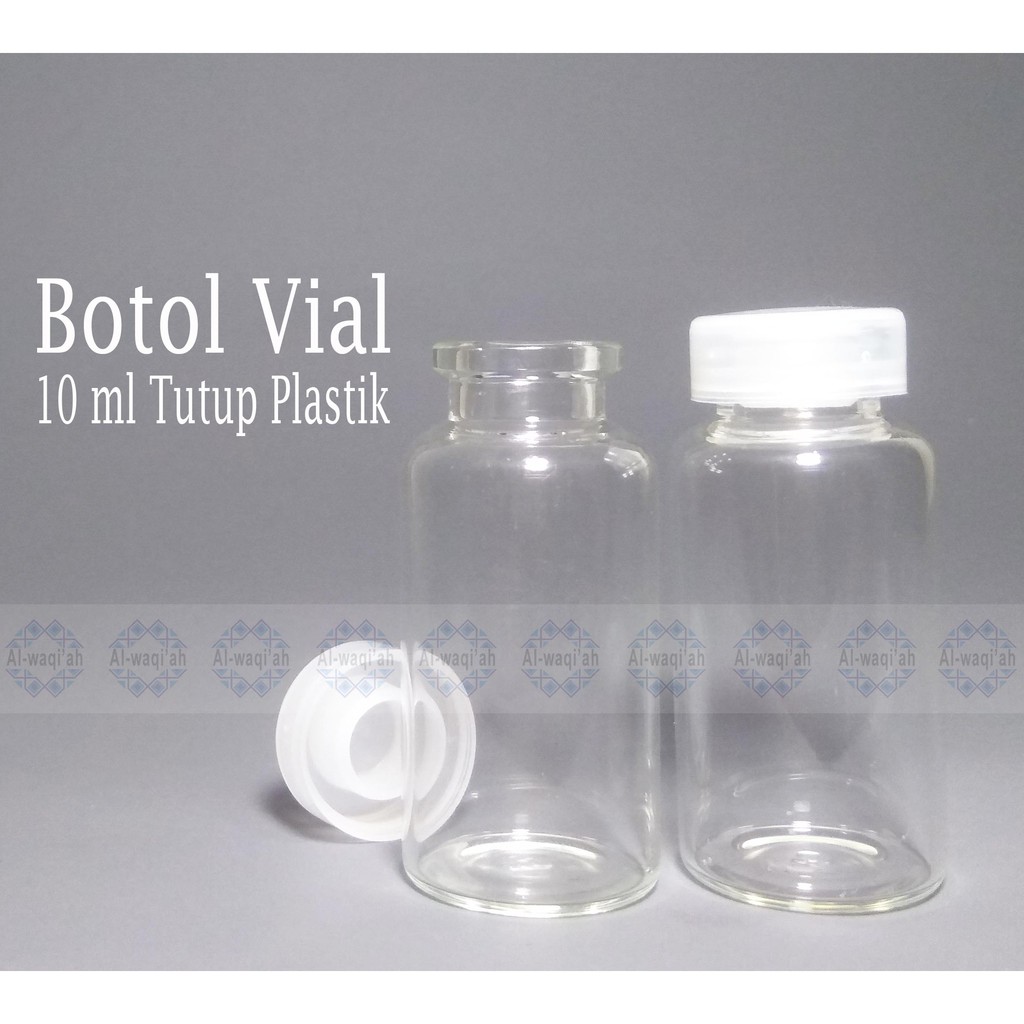 Jual Botol Kaca Vial 5ml -8ml - 10ml dan 20ml Tutup Plastik / Pinisilin ...