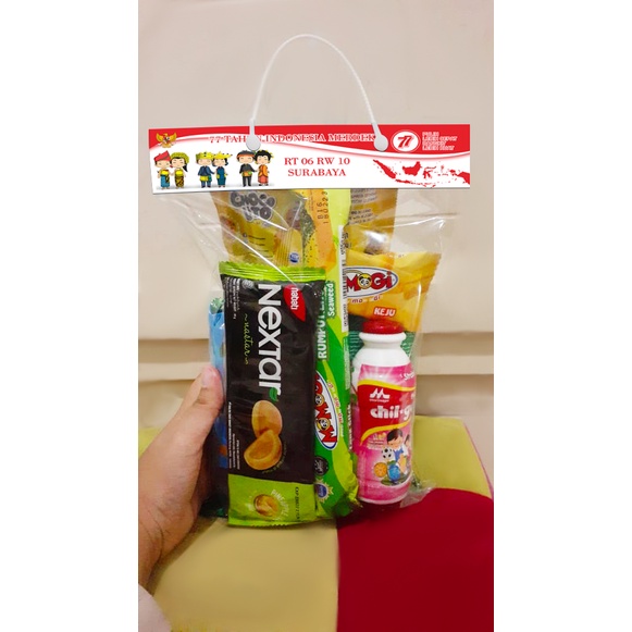 Jual label plastik indonesia merdeka ukuran 20x30, hadiah kemerdekaan ...